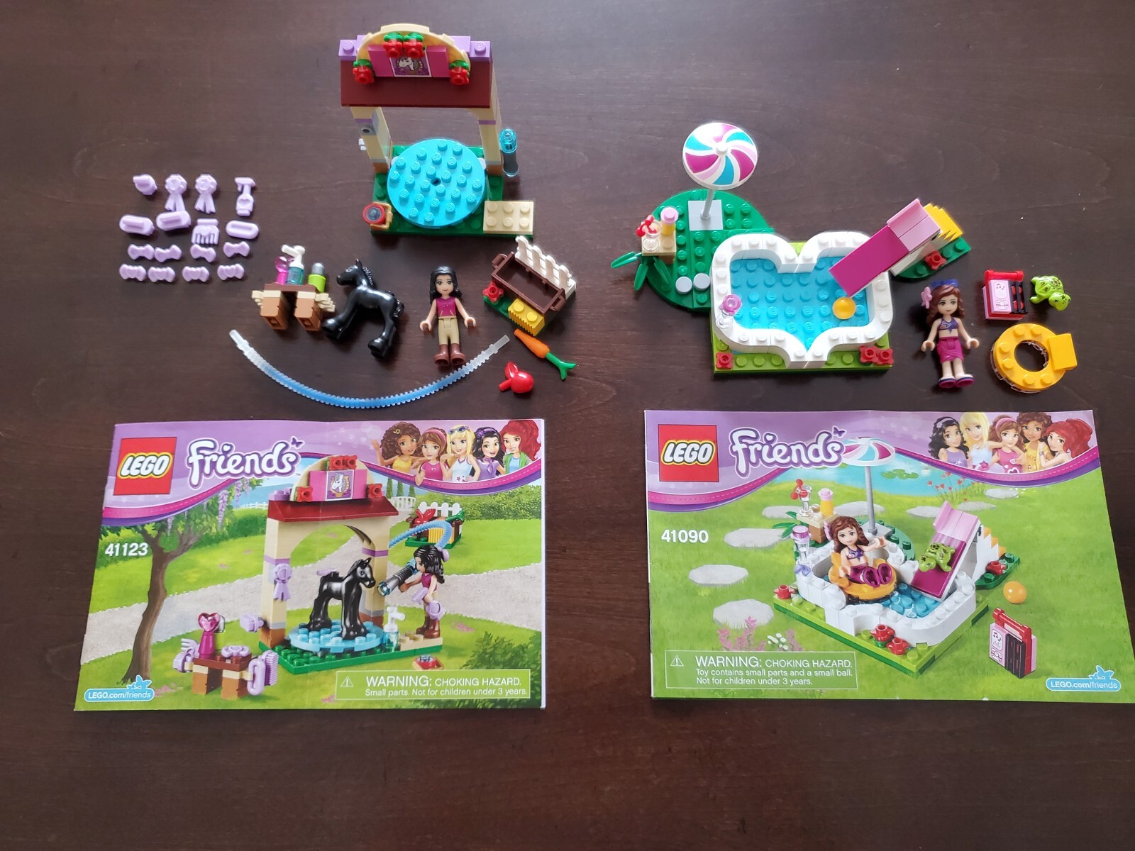 Lego Friends - Lot of 2 100% Build Complete Sets: 41090 Pool, 41123 ...