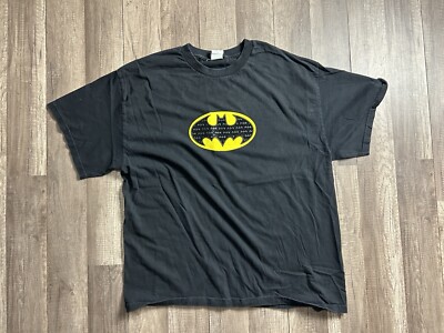 Vintage Warner Bros Batman Logo Shirt Men’s Size X-Large Black Short ...