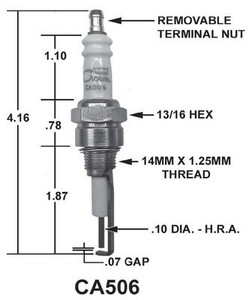 Crown CA506 Replacement Spark Plug Ignitor For Auburn I-31-1 Champion ...