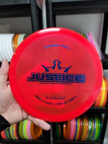 Dynamic Discs Lucid Justice 176g Red Midrange Golf Disc | eBay