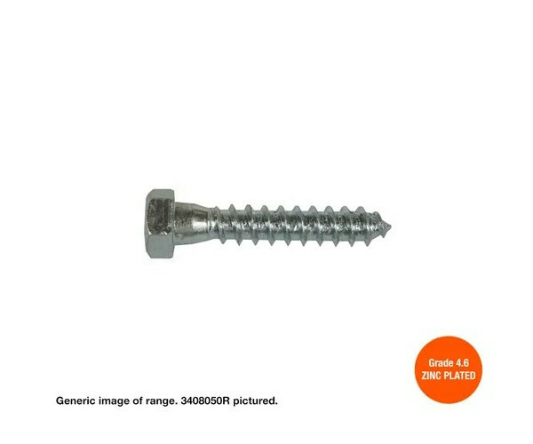 Hex Head Zinc Coach Screw 6mm x 75mm - Box of 50 | eBay Australia