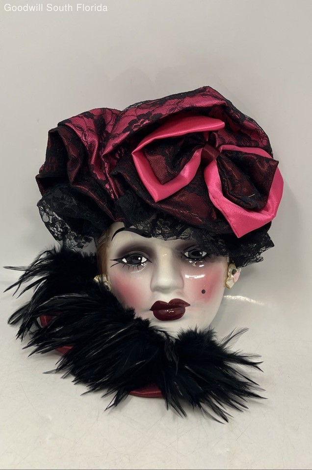 Lot Of 2 Assorted Multicolor Ceramic Home Decor Wall Hanging Mask | eBay