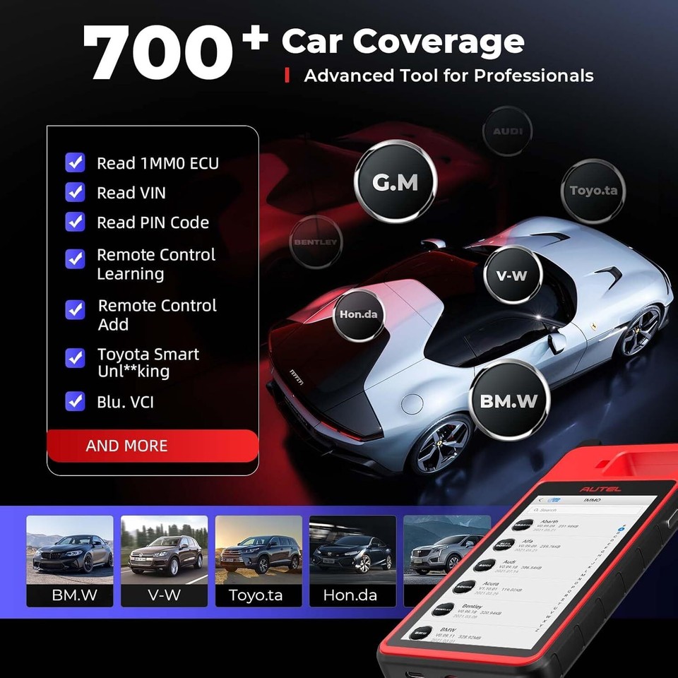 Autel MaxiIM KM100 Key Fob Programmer Immobilizer Tool 2PCS Free Autel ...