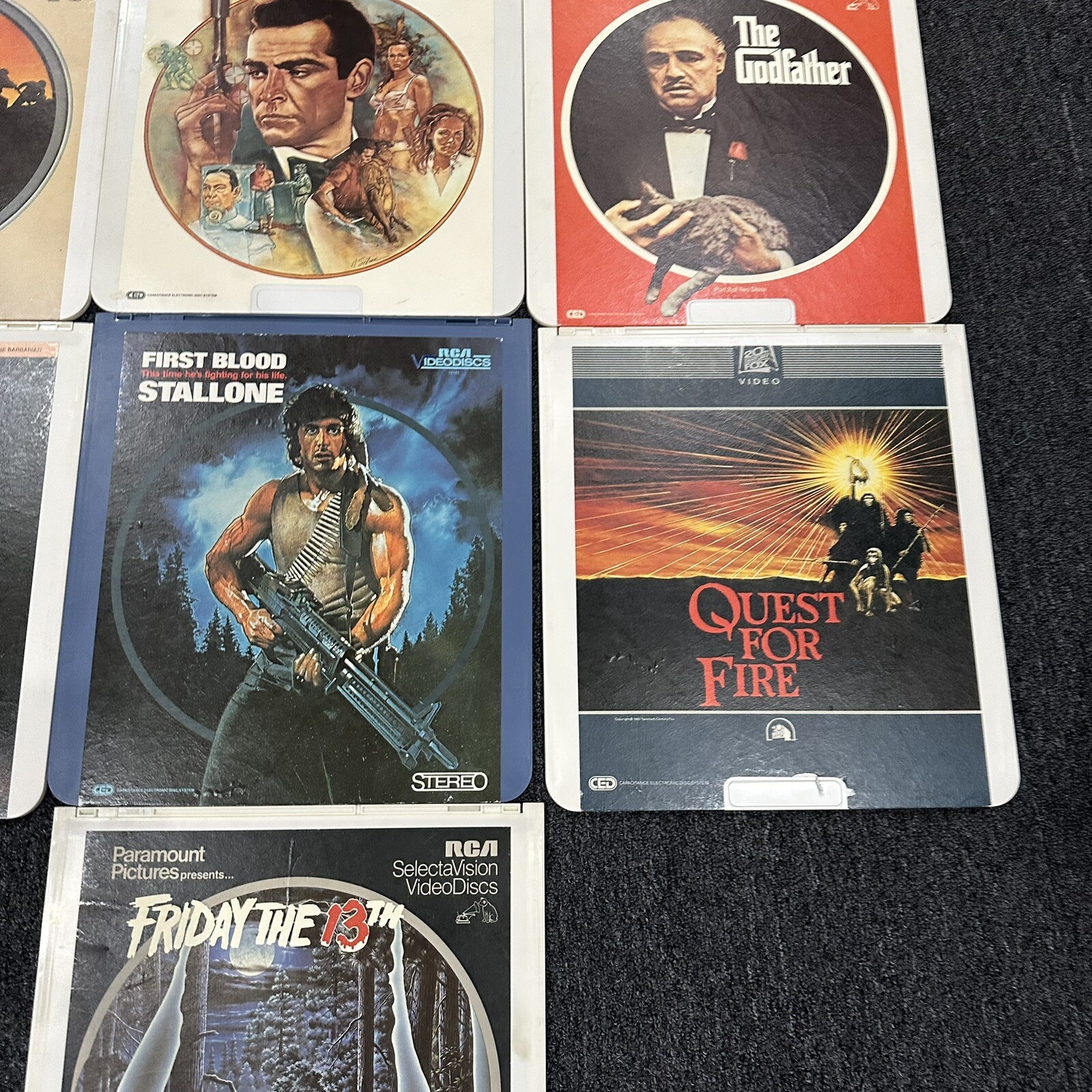 VideoDisc CED Horror & Action lot of 10 Disc's Holoween II, Godfather ...