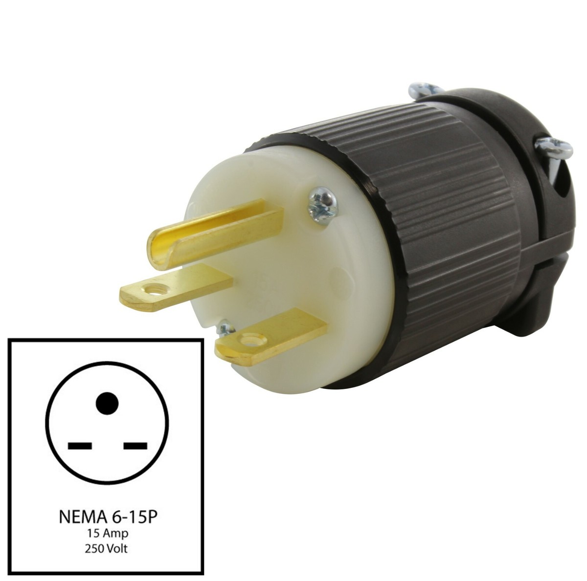 Nema 6-15p Adapter Interpower 88030100 North American Rewireable NEMA 5 ...