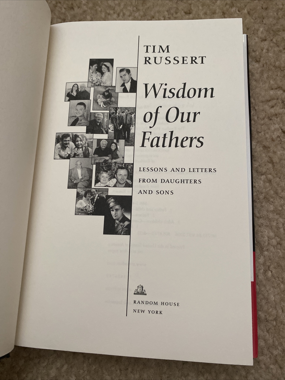 Wisdom of Our Fathers Lessons Letters from Daughters Sons Tim Russert ...