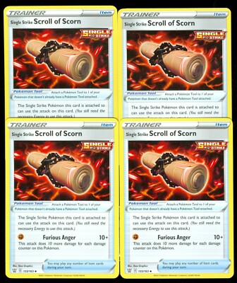 Pokemon SINGLE STRIKE SCROLL OF SCORN 133/163 Battle Styles - - MINT 4X ...