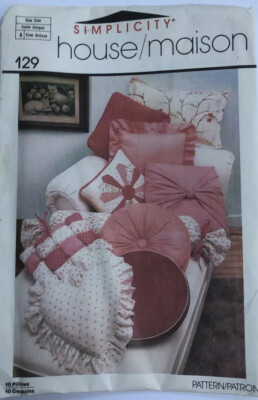 Simplicity House pattern 129 Ten pillows 1985 complete Vintage | eBay