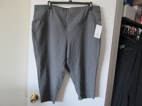 LADIES CONTROL TOP GRAY STRETCH CAPRI PANTS--SIZE 3X-NWT | eBay