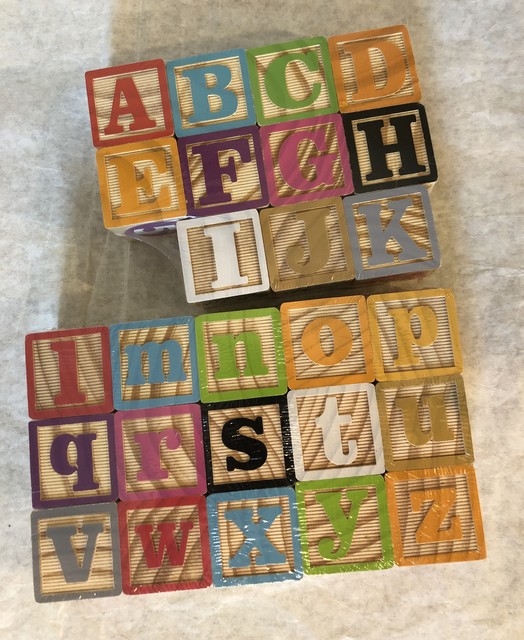 Chuckle & Roar 30pc ABC Learning Blocks Set Cracked Lid for sale online ...