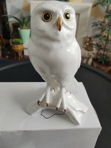 Royal Osbourne White Bone China Owl Gold Detail TMR 06526 FREE POSTAGE ...