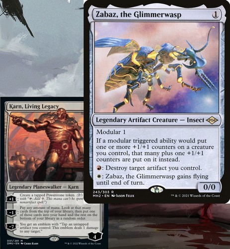 Zabaz, the Glimmerwasp ARTIFACT Modular Commander Deck Magic MTG Ready ...