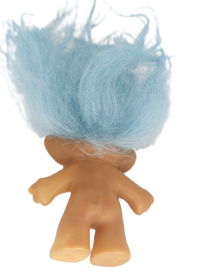 Troll Doll Blue Hair 3 inch Vintage Collectible Treasure Troll Gemstone ...