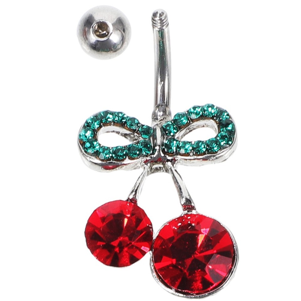 Belly Button Rings Dangling Stainless Steel Artificial Piercing Jewelry ...