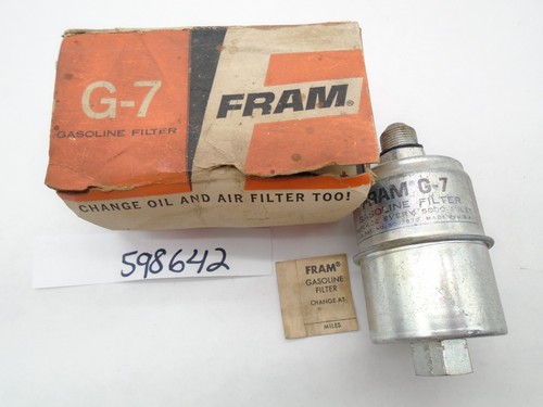NOS FRAM G-7 Inline Fuel Filter Vintage Made in USA! | eBay