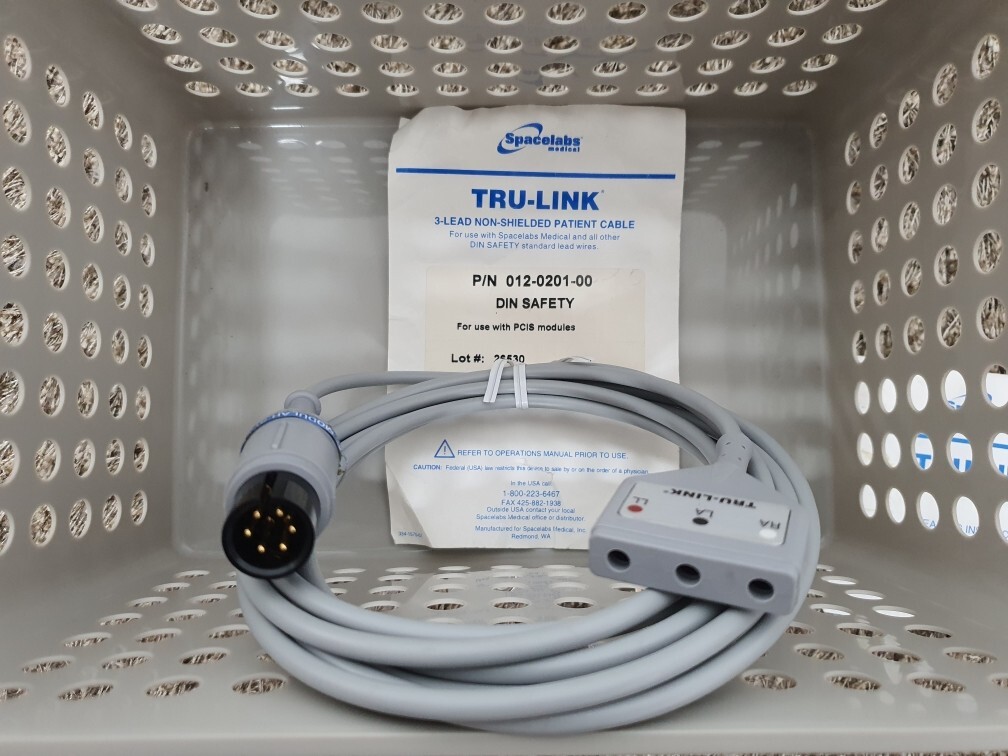 TruLink Spacelabs ECG Patient Monitor Cable 3-lead 012-0201-00 for sale ...