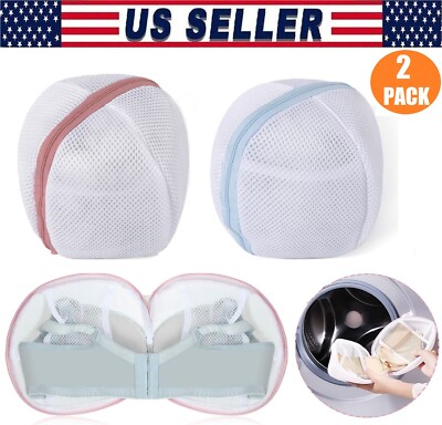 2PCS Bra Washing Bag Mesh Cloth Bra Laundry Bag Underwear for Washing ...