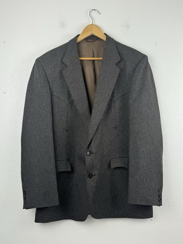 Circle S Texas Gray Western Blazer Jacket Men's Size 40 R Vintage Sport ...