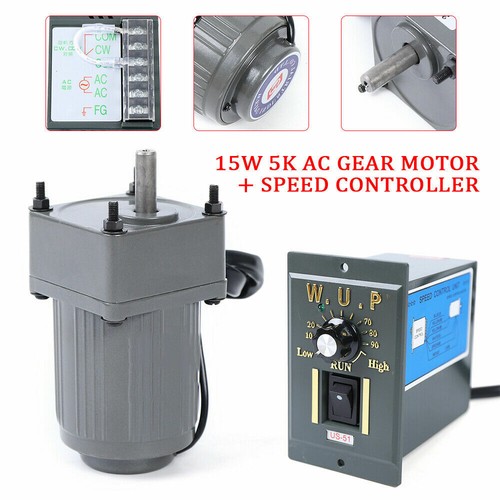 110V AC Gear Motor Electric Motor Variable Speed Controller 5K 270RPM ...