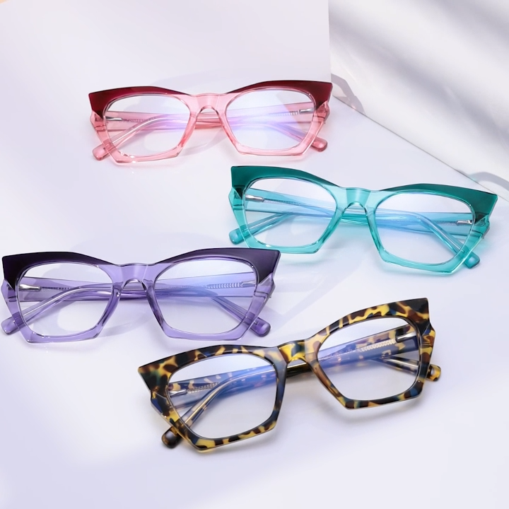 Cat-Eye Glasses for Women Stylish Plastic Eyeglasses Frames Spring ...