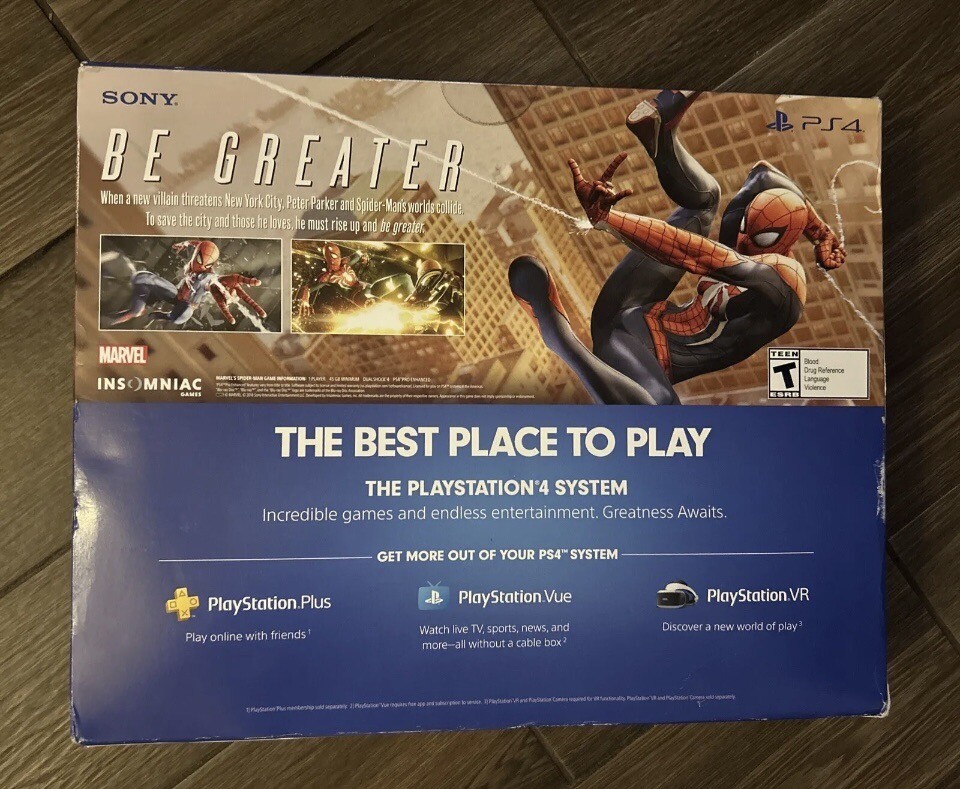 EMPTY BOX ONLY-From Playstation 4-PS4 Slim 1TB Console Spider-Man ...