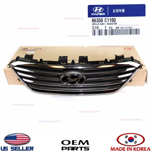 GRILLE RADIATOR FRONT 【GENUINE】 CHROME! HYUNDAI SONATA 2015 2016 2017 ...
