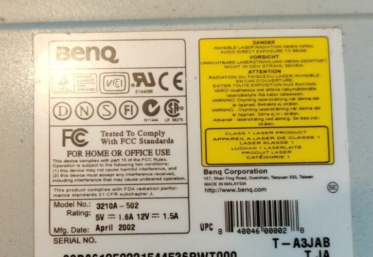 BenQ CRW 3210A CD-RW Burner for sale online | eBay