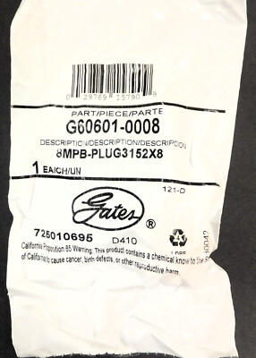 GATES G60601-0008 CONNECTOR/ADAPTER | eBay