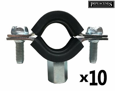10 x 22mm / 20mm / 25mm MDPE Rubber Lined Munsen Ring Clip Anti ...
