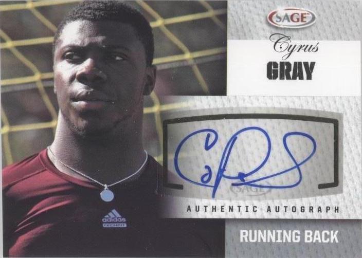 2012 SAGE Autographed - Autographs Cyrus Gray #A18 Silver (AU, RC) for ...