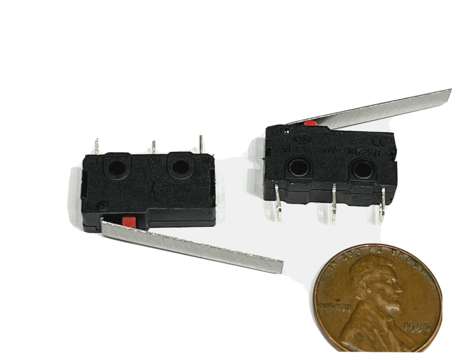 2 Pieces Limit Micro Switch Long Straight Hinge Momentary SPDT 2x small ...
