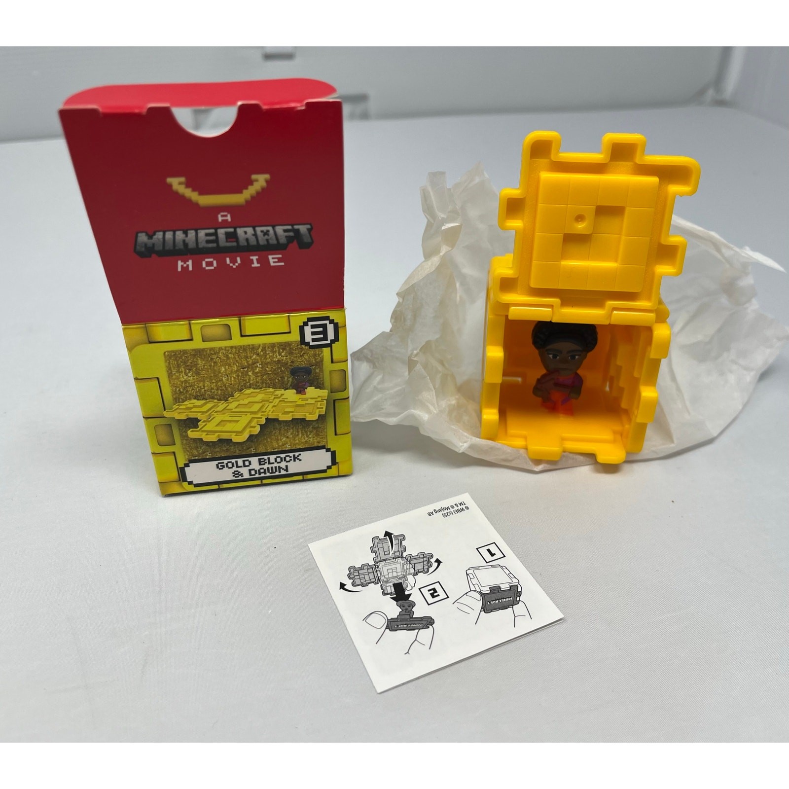 Minecraft Movie McDonald's Gold Block and Dawn #3 New in Box | eBay