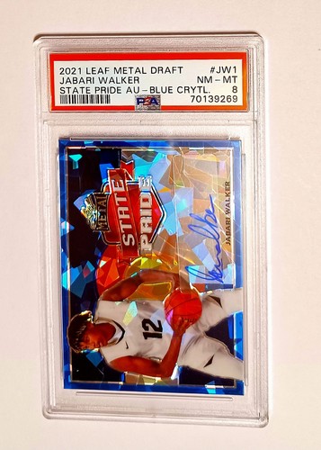 PSA 8 - JABARI WALKER #/25 Auto - 2021 Leaf Metal Draft State Pride ...