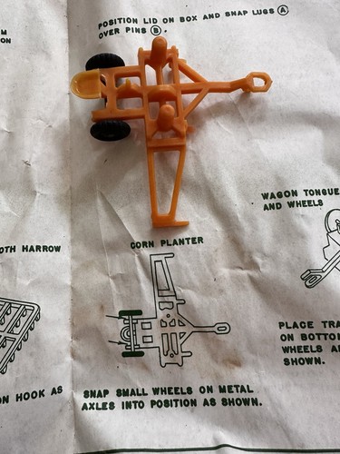 1959 Allstate Marx Happi Time Farm Corn Planter Orange Plastic Vintage ...