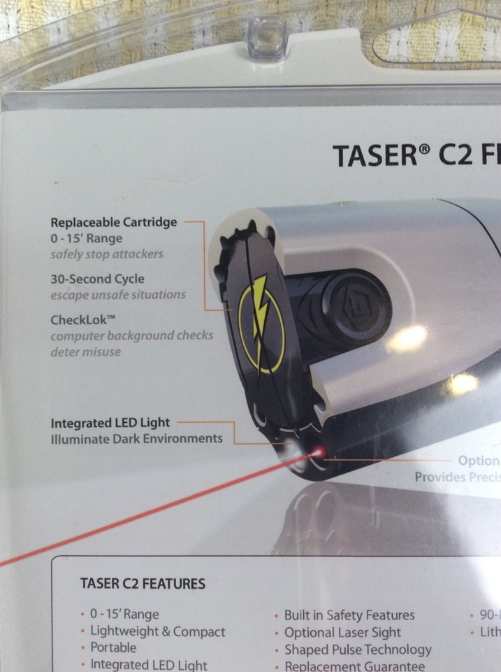 Taser C2 Purple/Black,Light, Laser/ CD With Directions | eBay