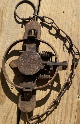 Blake & Lamb Antique VTG Coil Spring TRAP No. 1 1/2 Fox Raccoon Hunting ...