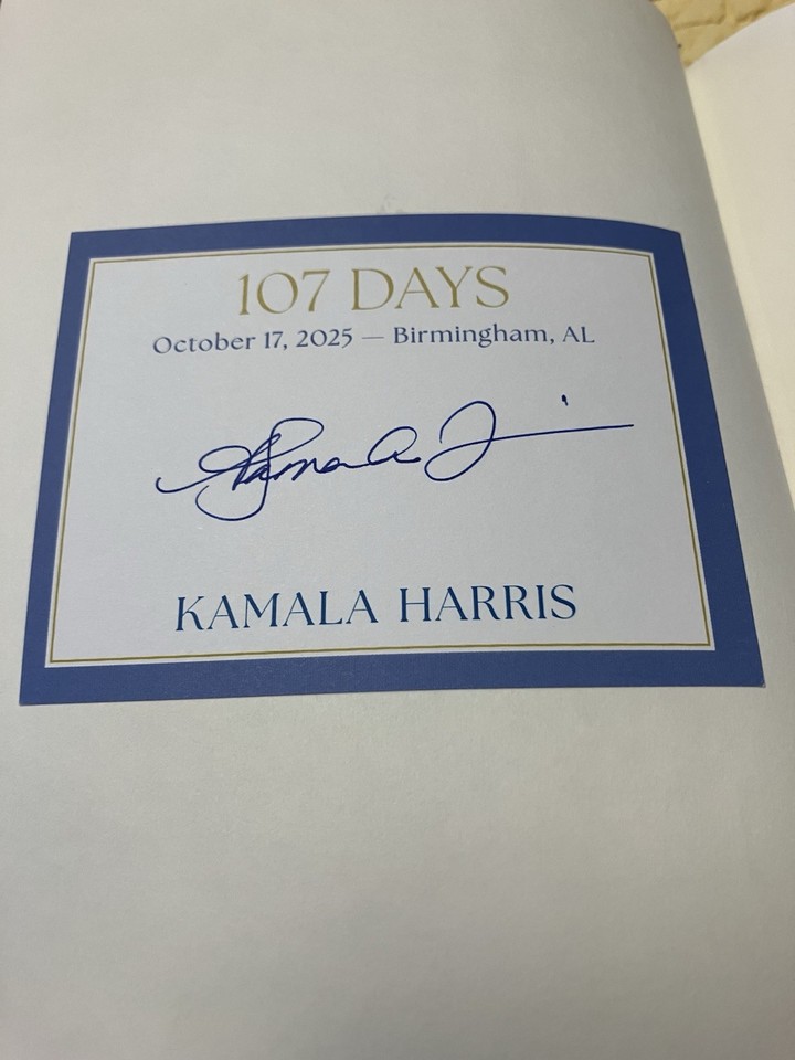 SIGNED Vice President Kamala Harris 107 Days Book AUTOGRAPH | eBay UK