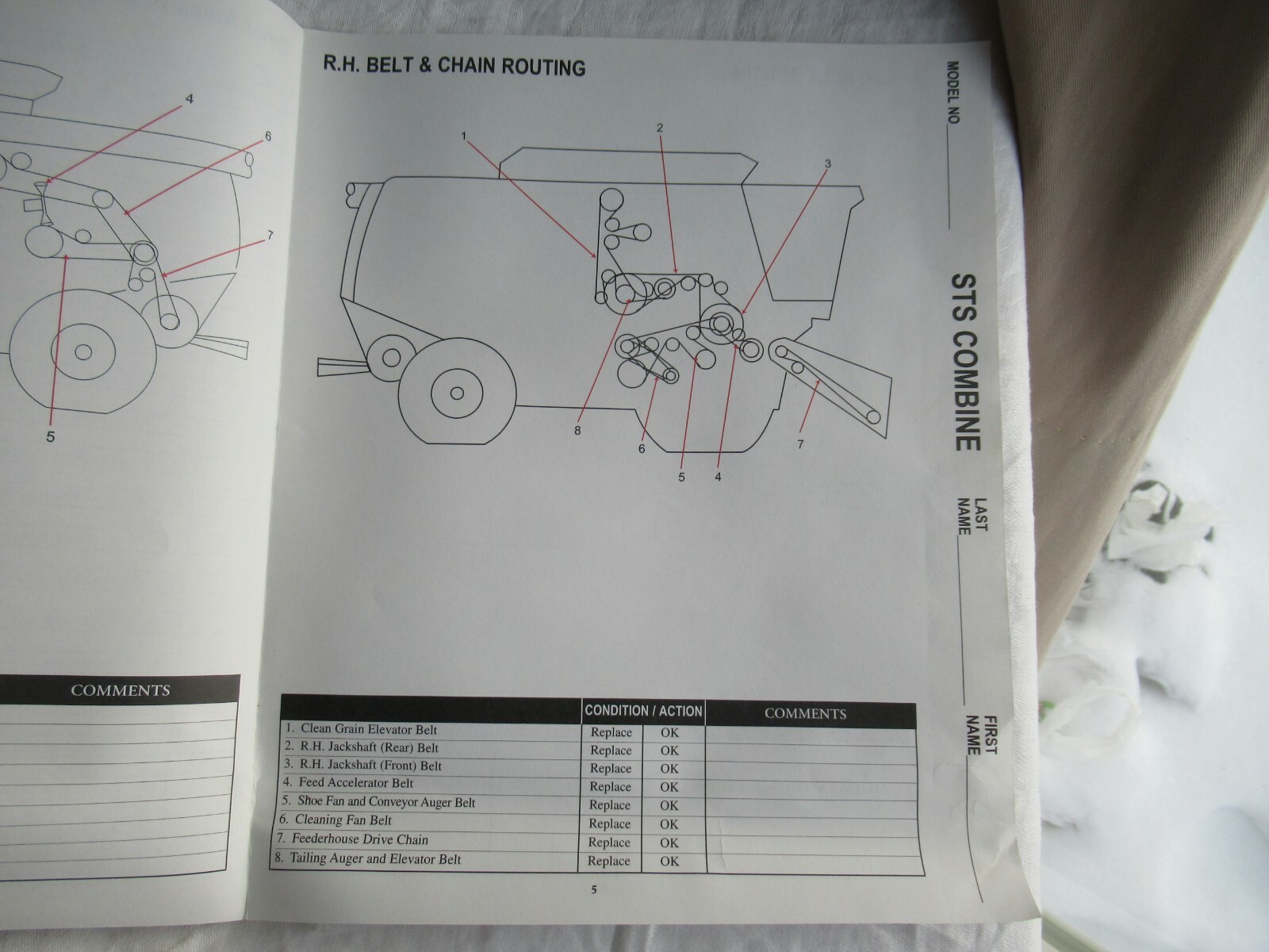 John Deere STS combine inspection checklist brochure | eBay