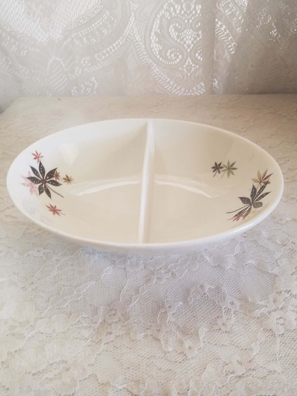 Vintage - 9"x7 1/8" Oval Divided Bowl- Peter Terris Shenango China ...