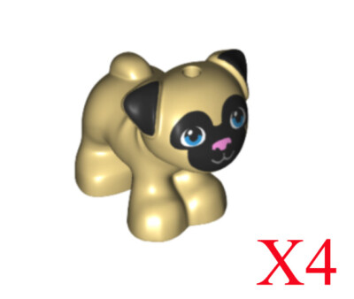 Lego Toffee - Pug Dog Standing with Black Face and Ears Minifigure Lot ...