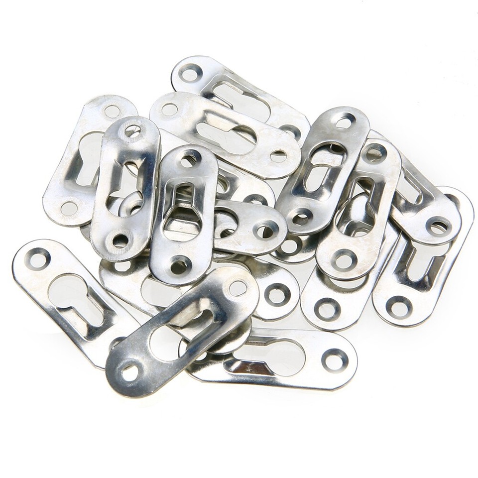 10-50PCS Metal Picture Hanger Keyhole Hanger Fasteners Frame Furnniture ...