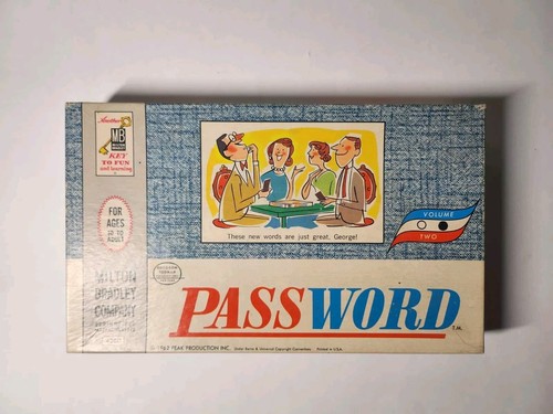 Milton Bradley Password Board Game 1962 Vintage Vol. 2 Complete Made in ...