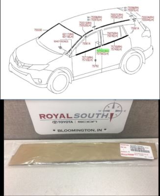 Toyota Rav4 2013 - 2018 Front Passenger Door Window Frame Trim Genuine ...