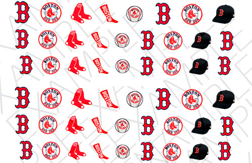Boston Red Sox Nail Art Stickers Transfers Decals Set of 52 - A1334 | eBay