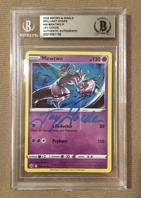 Jay Goede signed Mewtwo Slabbed Card. Pokemon. Beckett COA | eBay