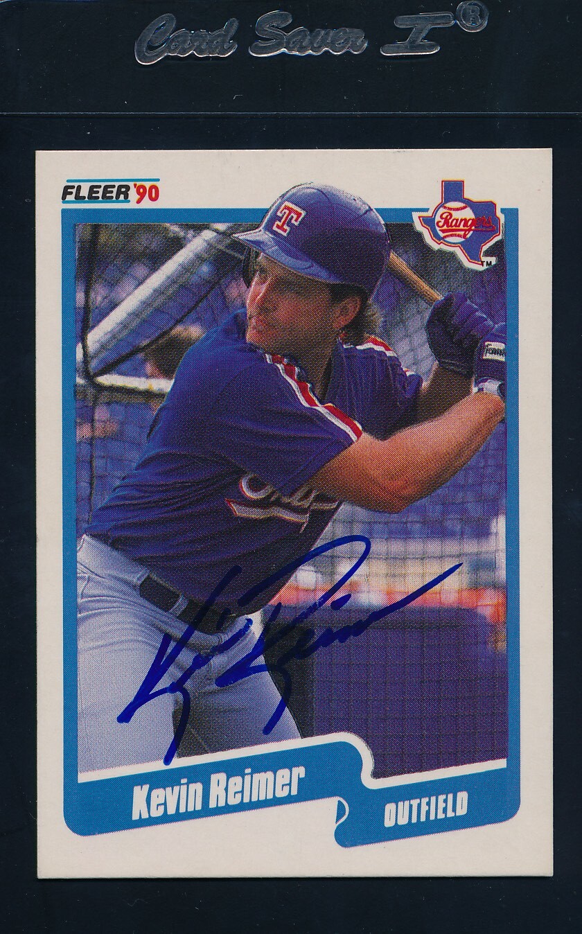 1990 Fleer #310 Kevin Reimer Rangers Signed Auto *30266 | eBay