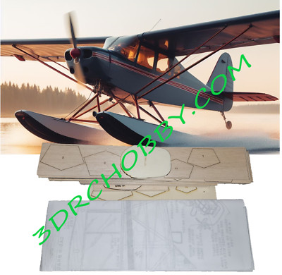 Piper Cub J-3 W/ Floats 70" Wingspan RC Airplane Laser Cut Balsa & Ply ...