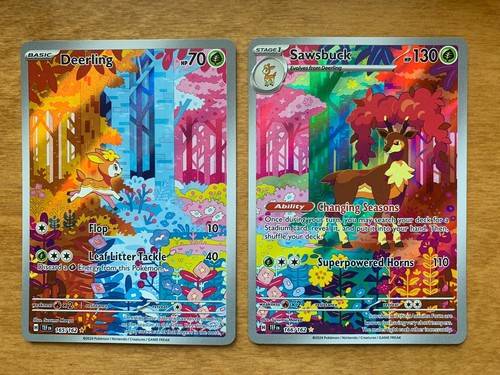 Pokemon Deerling 165/162 & Sawsbuck 166/162 Temporal Forces ...