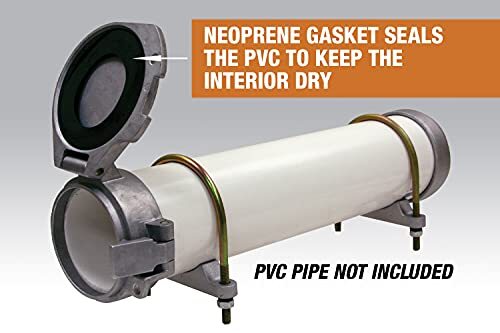 4 in Lockable Conduit Carrier Kit Van Roof Top Mount PVC Tube Pipe ...