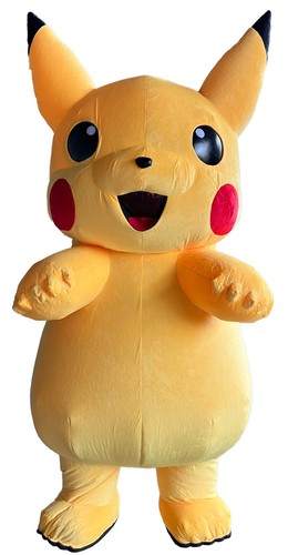 Inflatable Costume Plush Pikachu Mascot Adult Cosplay Party Dress Up w ...